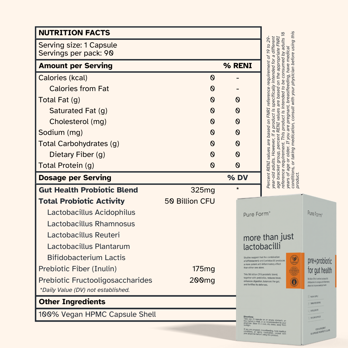 Pure Form Pre+Probiotic for Gut Health