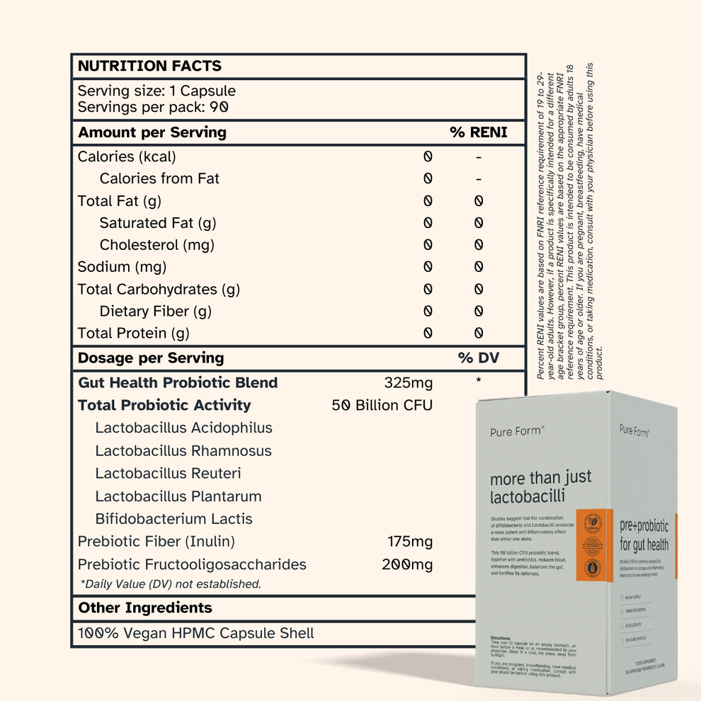Pure Form Pre+Probiotic for Gut Health