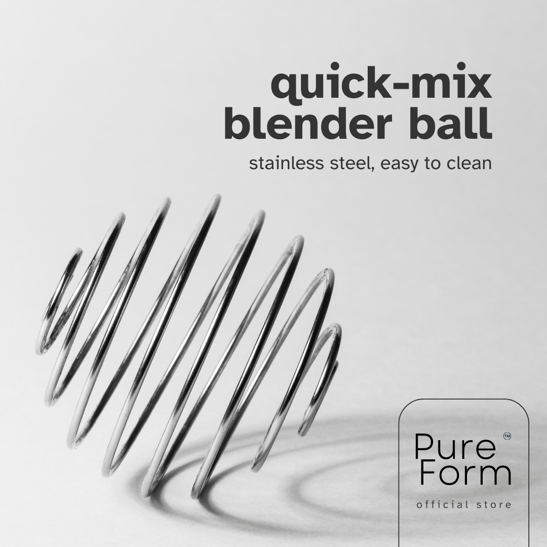 Pure Form Shaker Bottle with Blender Ball | 600mL | BPA-Free