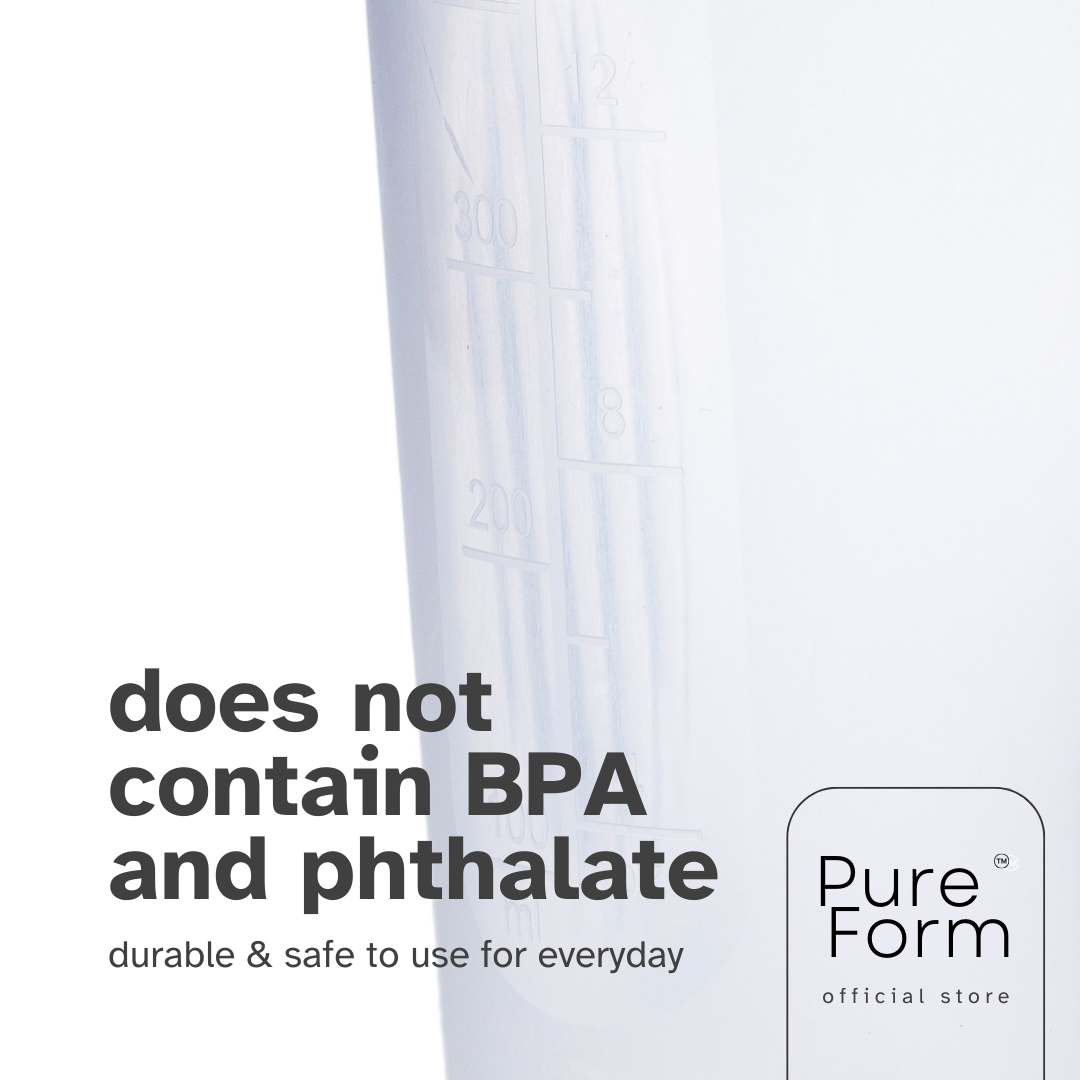 Pure Form Shaker Bottle with Blender Ball | 600mL | BPA-Free