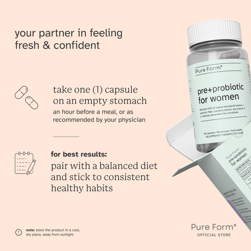 Pure Form® Pre+Probiotic for Women | 50B CFU Lactobacilli Strains