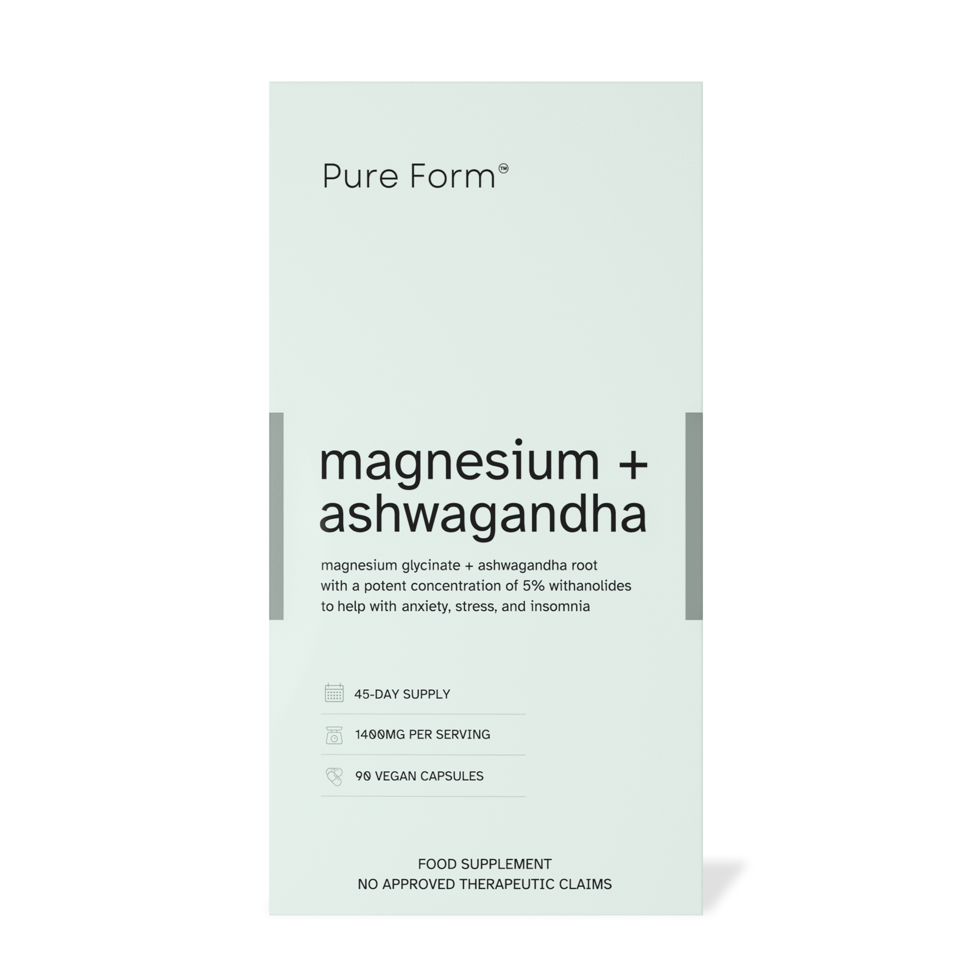 Pure Form Magnesium + Ashwagandha | Quality Sleep & Anxiety Relief
