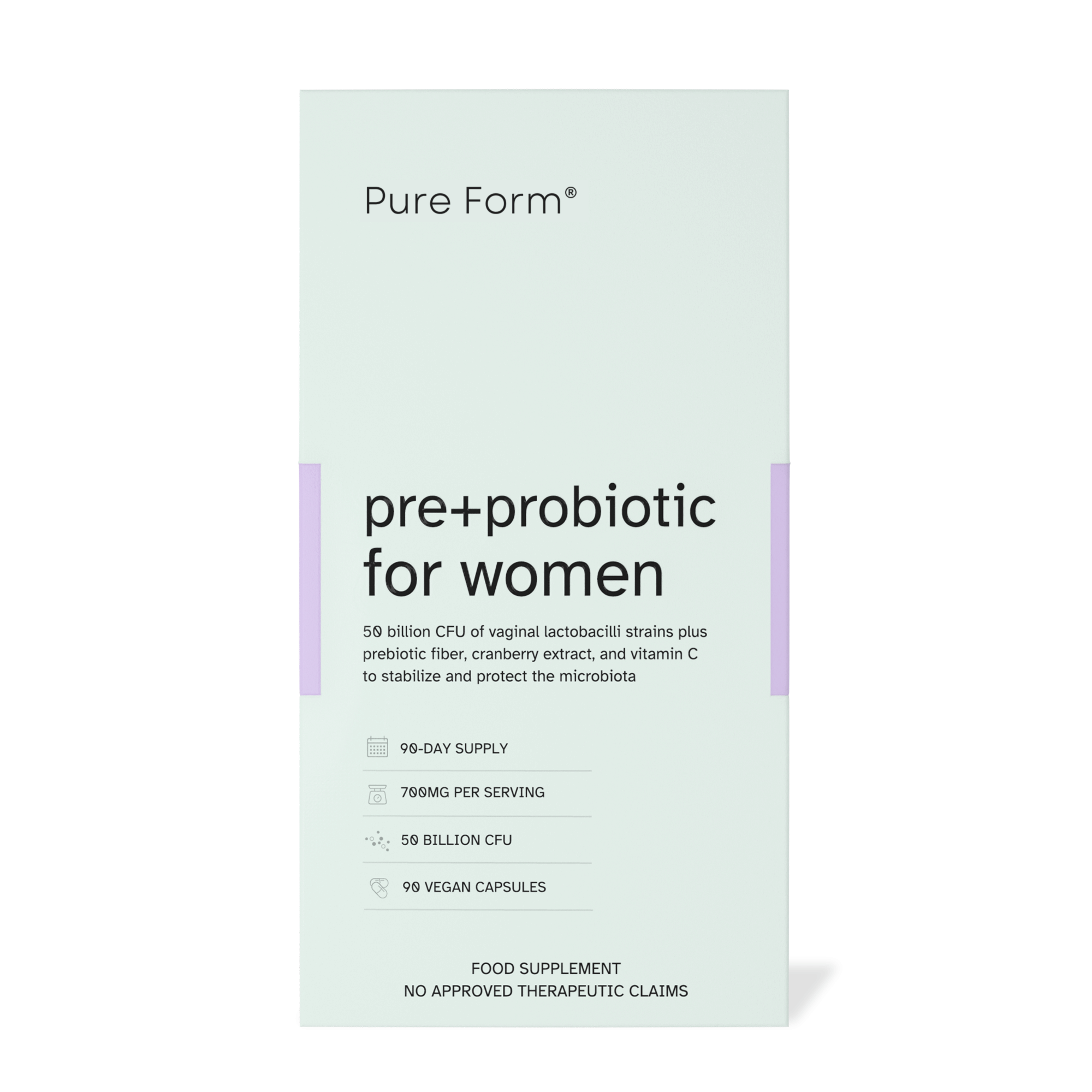 Pure Form® Pre+Probiotic for Women | 50B CFU Lactobacilli Strains